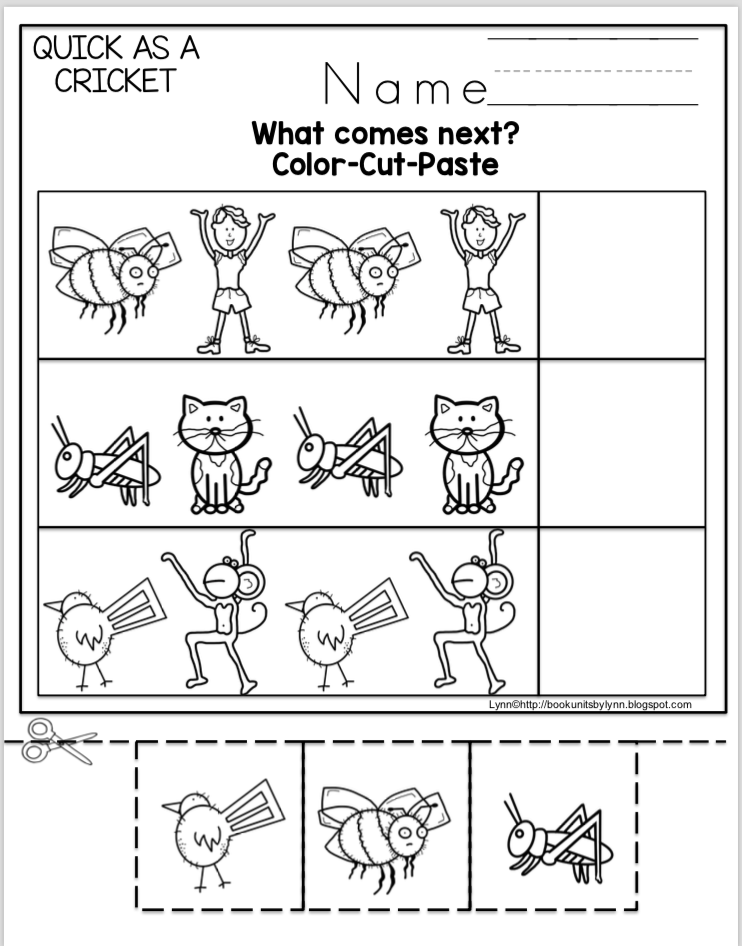 QUICK AS A CRICKET. BOOK UNIT ~ Book Units by Lynn