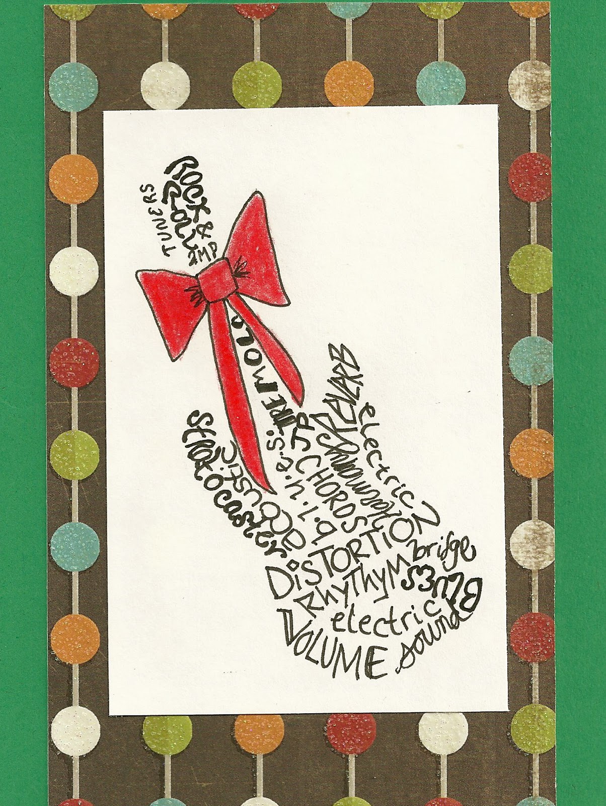 Debbie Dots Greeting Card Blog: Guitar Christmas Debbie Dots Greeting Card Blog: Guitar Christmas