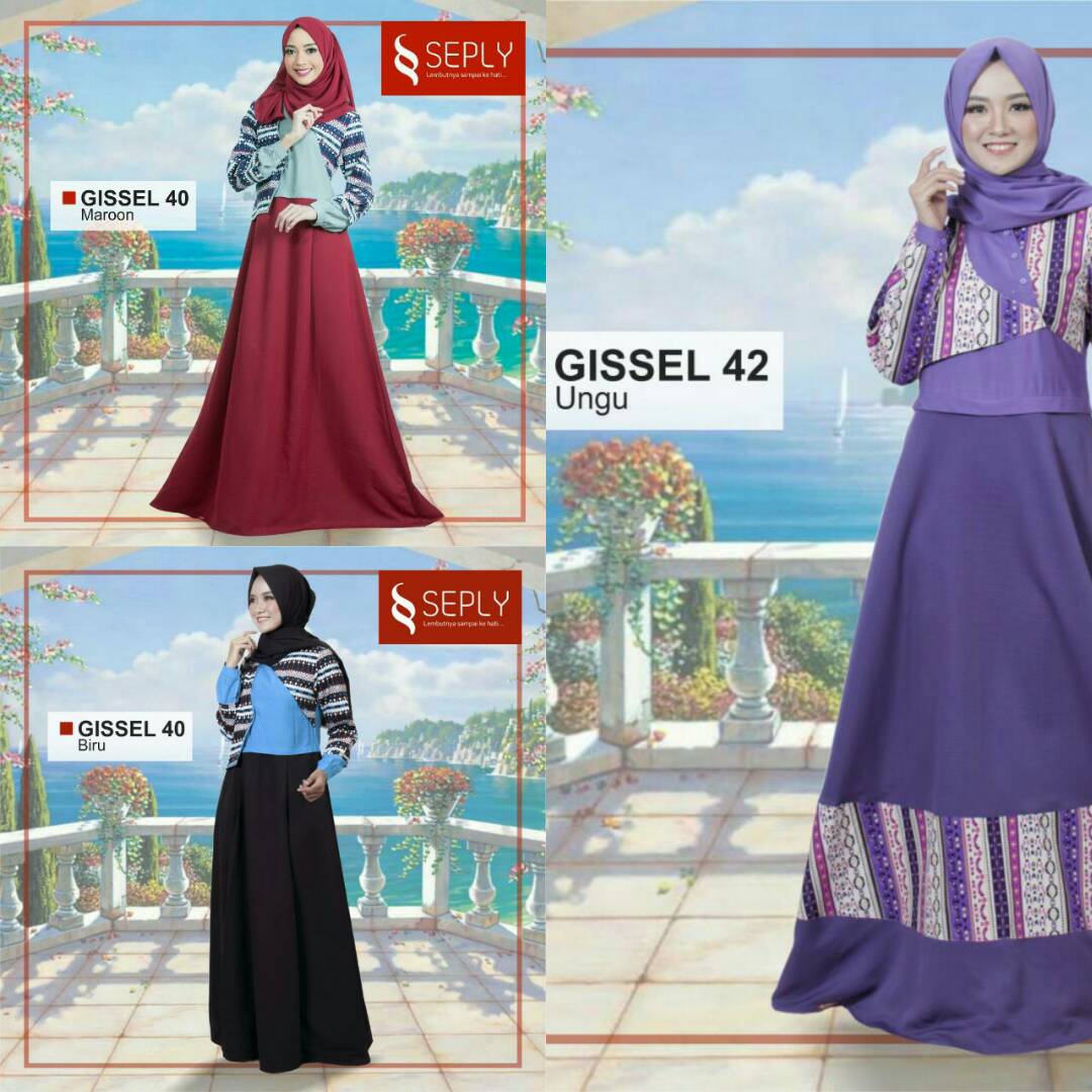 GAMIS MUSLIMAH MODERN SEPLY GISSEL 40 & 42