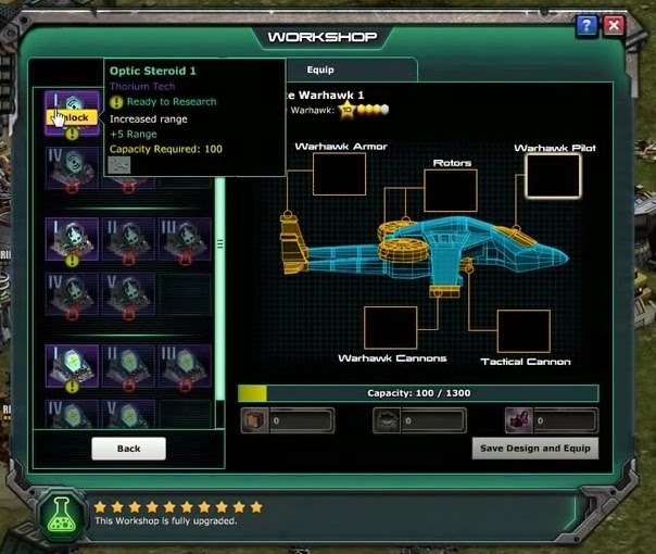 Warhawk Schematics |War Commander Strategy