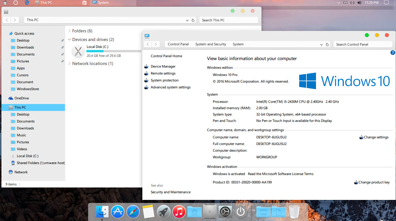 Mac OS Transformation Pack 4.0 đã tương thích với Windows 10 version 1607