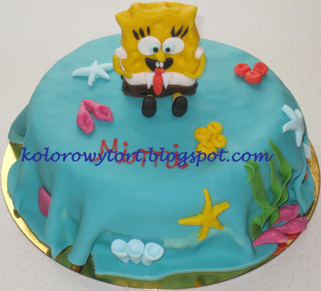 Kolorowy Tort: tort Spongebob