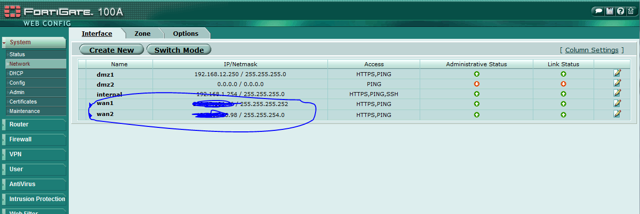 renovati: Dual Wan Internet en Fortigate