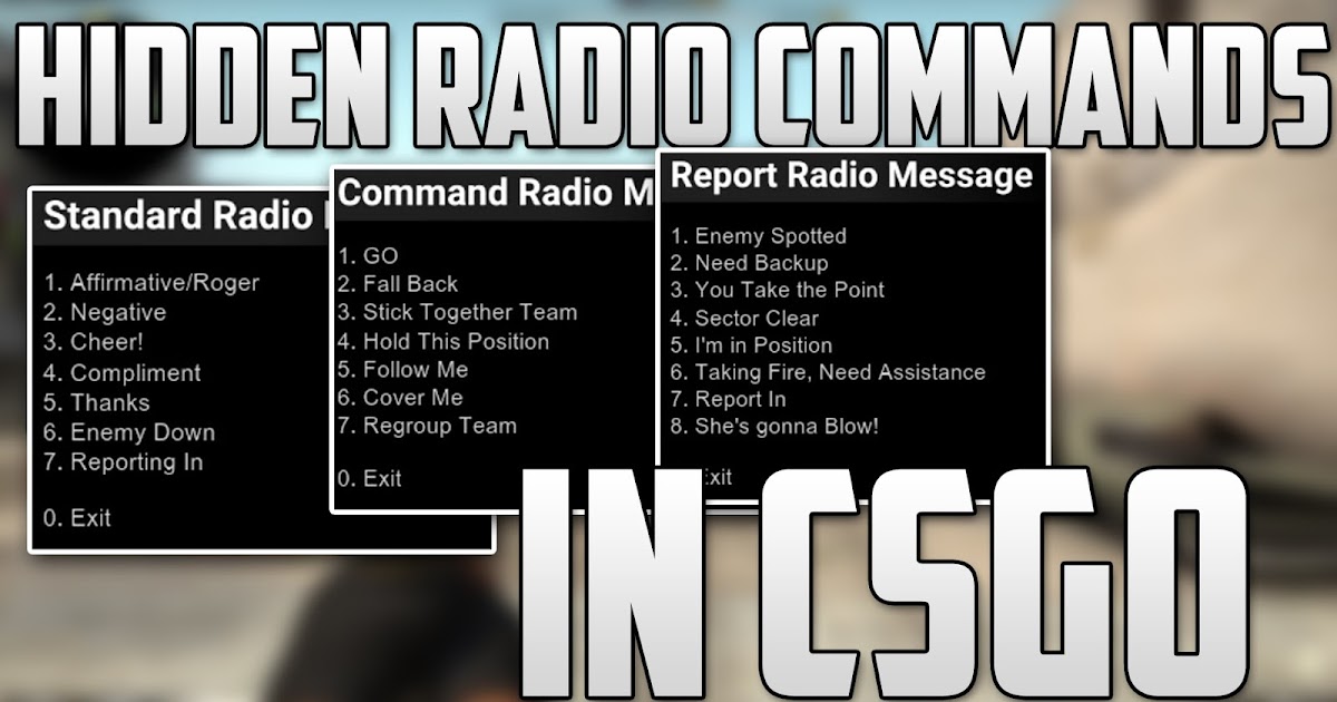 Cara Menampilkan Hidden Radio Command di CS:GO ~ Techno Gaming