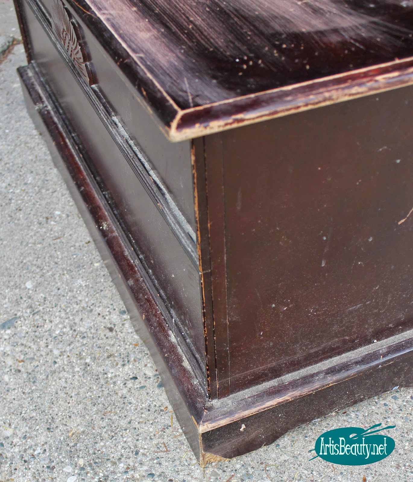 ART IS BEAUTY: Themed Furniture Makeover! Distressed Cedar Chest Makeover