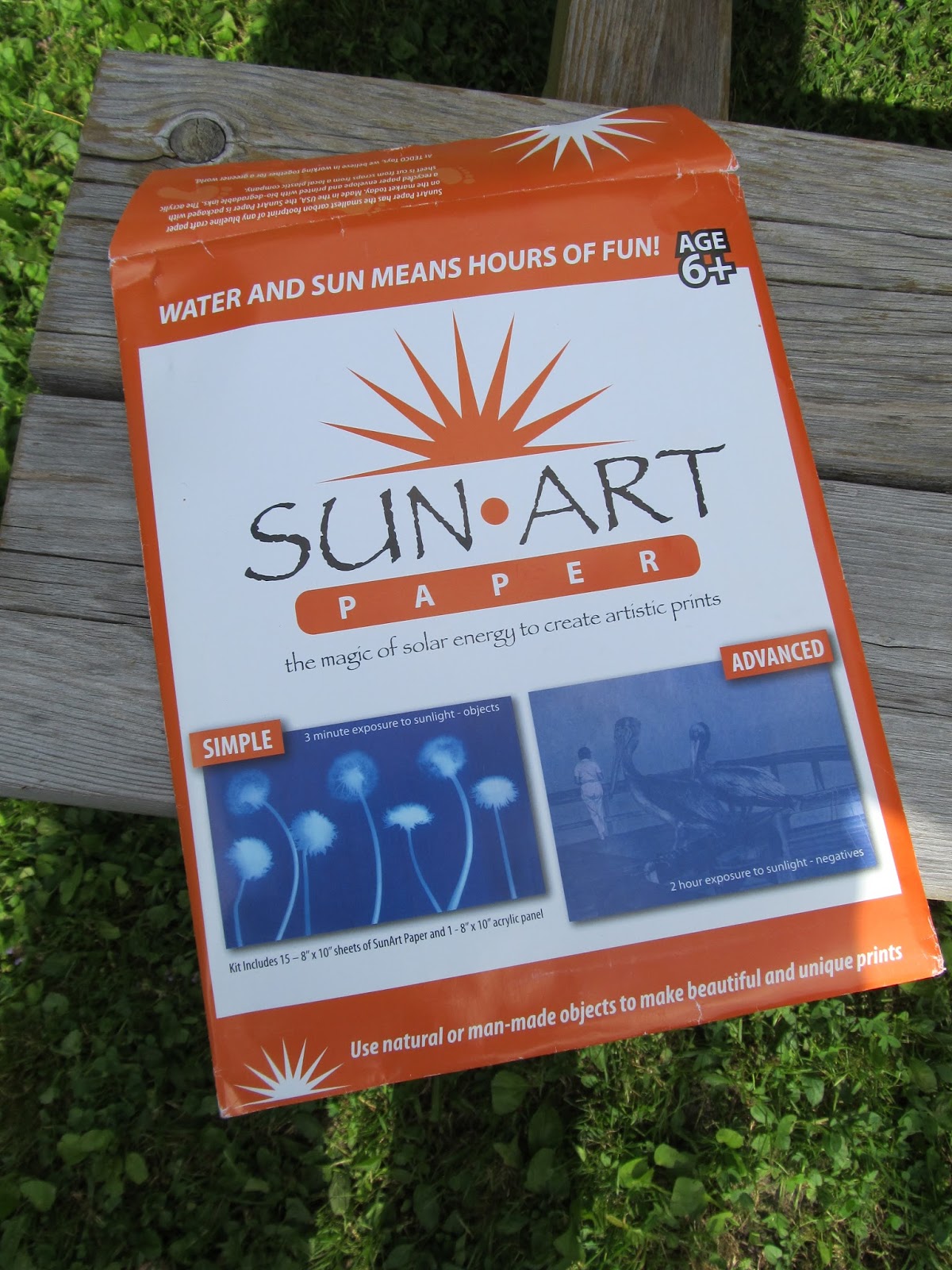 Kitchen Floor Crafts: Sun Prints Two Ways