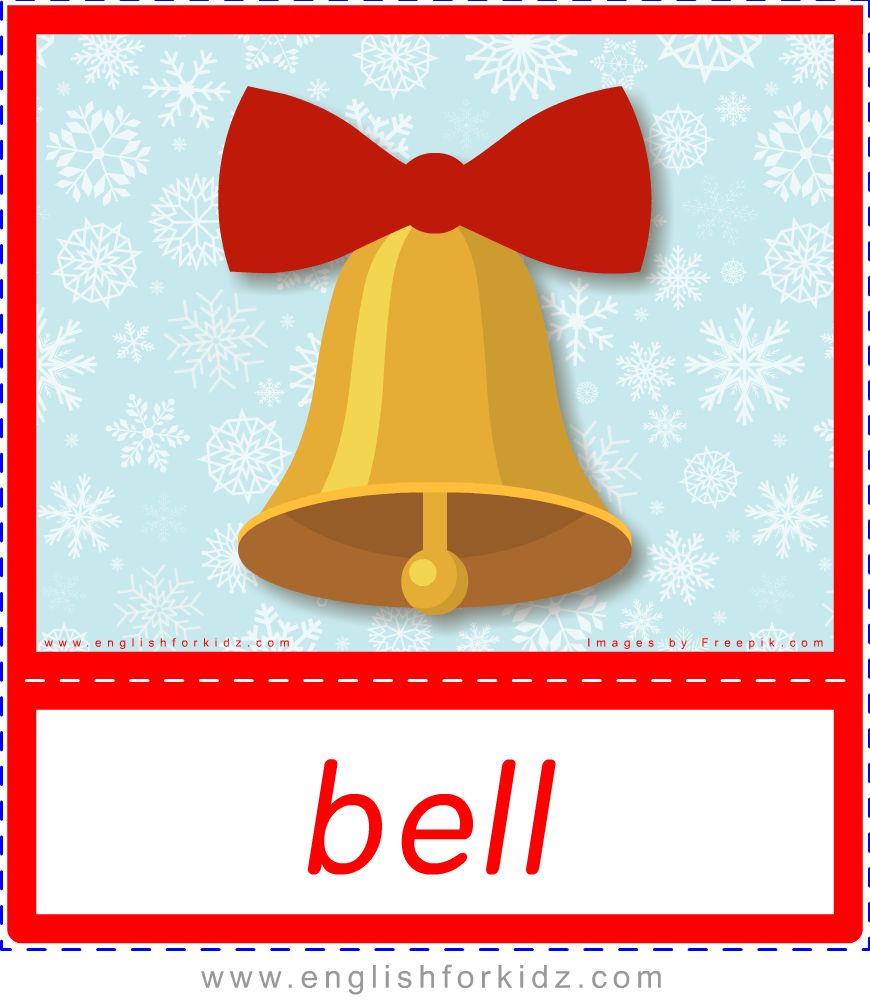 English for Kids Step by Step: Christmas Flashcards. Part 1.