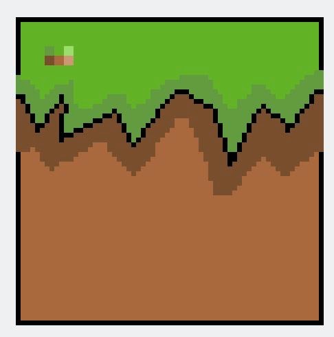 Pixel Art : Draw a ground with grass