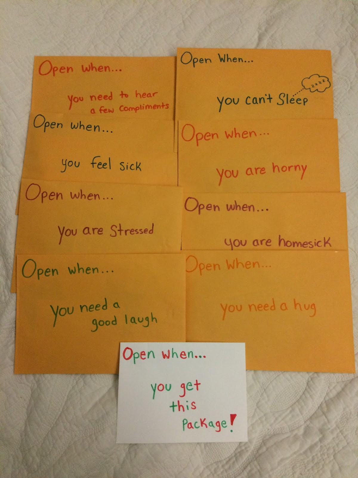 Live, Laugh, Love Makeup!: DIY: Open When... Envelopes!