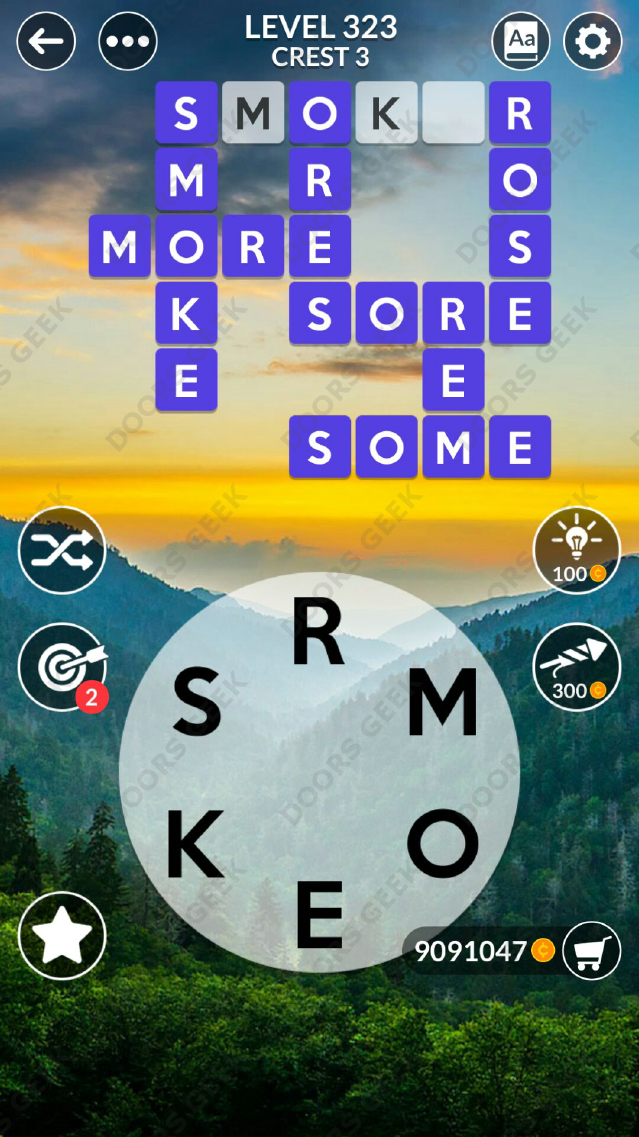Wordscapes Level 323 Answers ~ Doors Geek