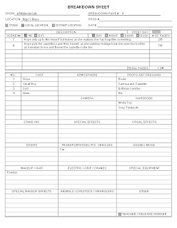 Pre-Production: Breakdown Sheets
