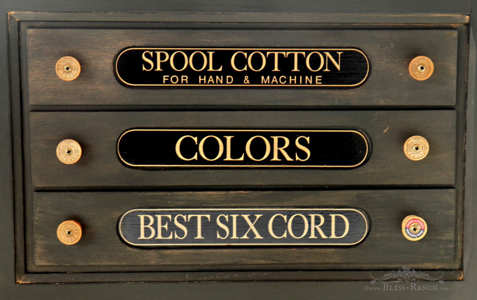 Bliss Ranch: Spool Cabinet Redo - Fake Drawer Fronts