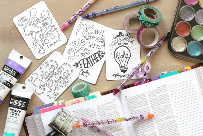 PitterAndGlink: Free Hand-Lettered Bible Journaling Cards