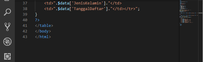 pemrograman JOSS: MEMBUAT TABEL DALAM HTML by VISUAL STUDIO CODE