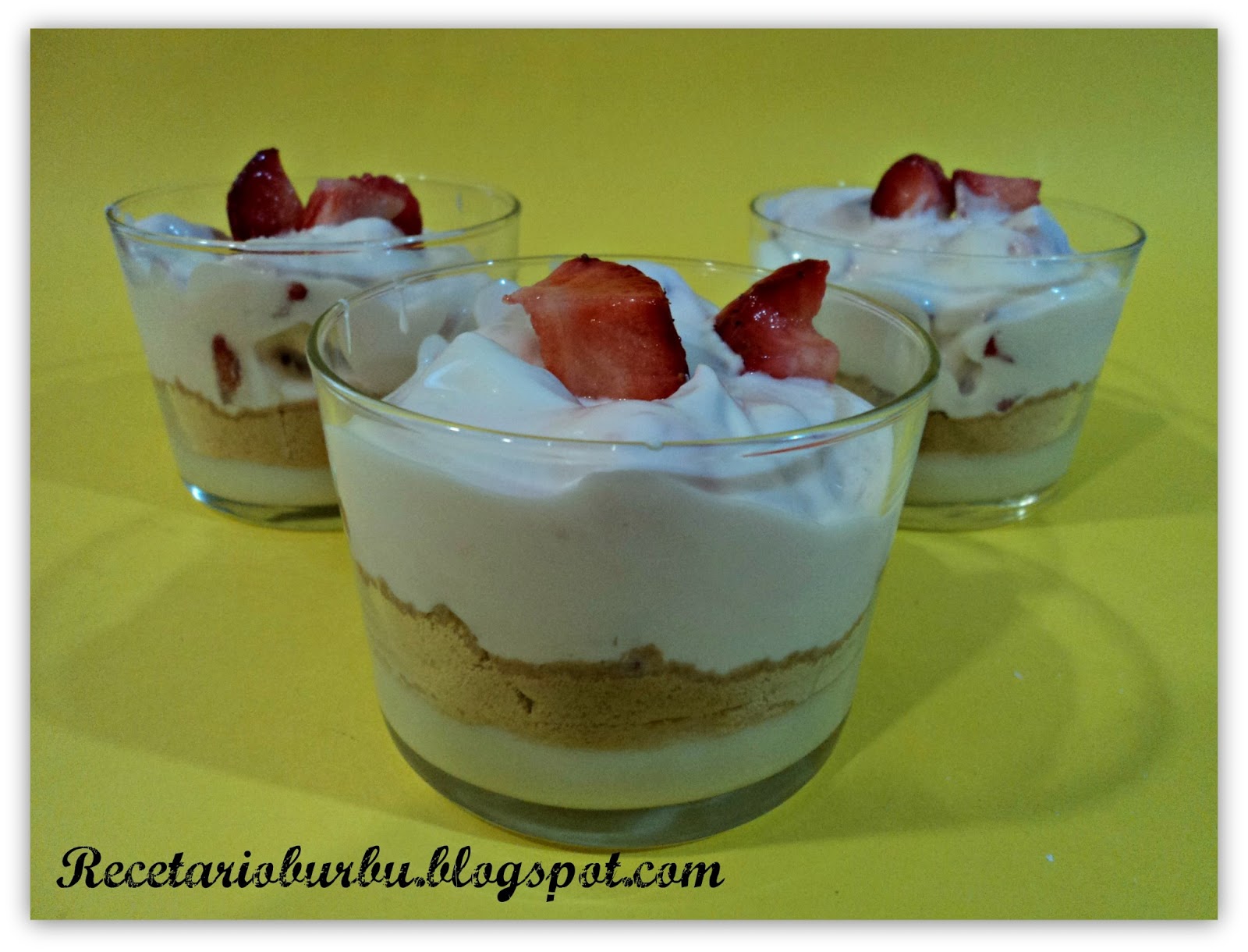 Recetario Burbu: Postre de fresas con yogur th