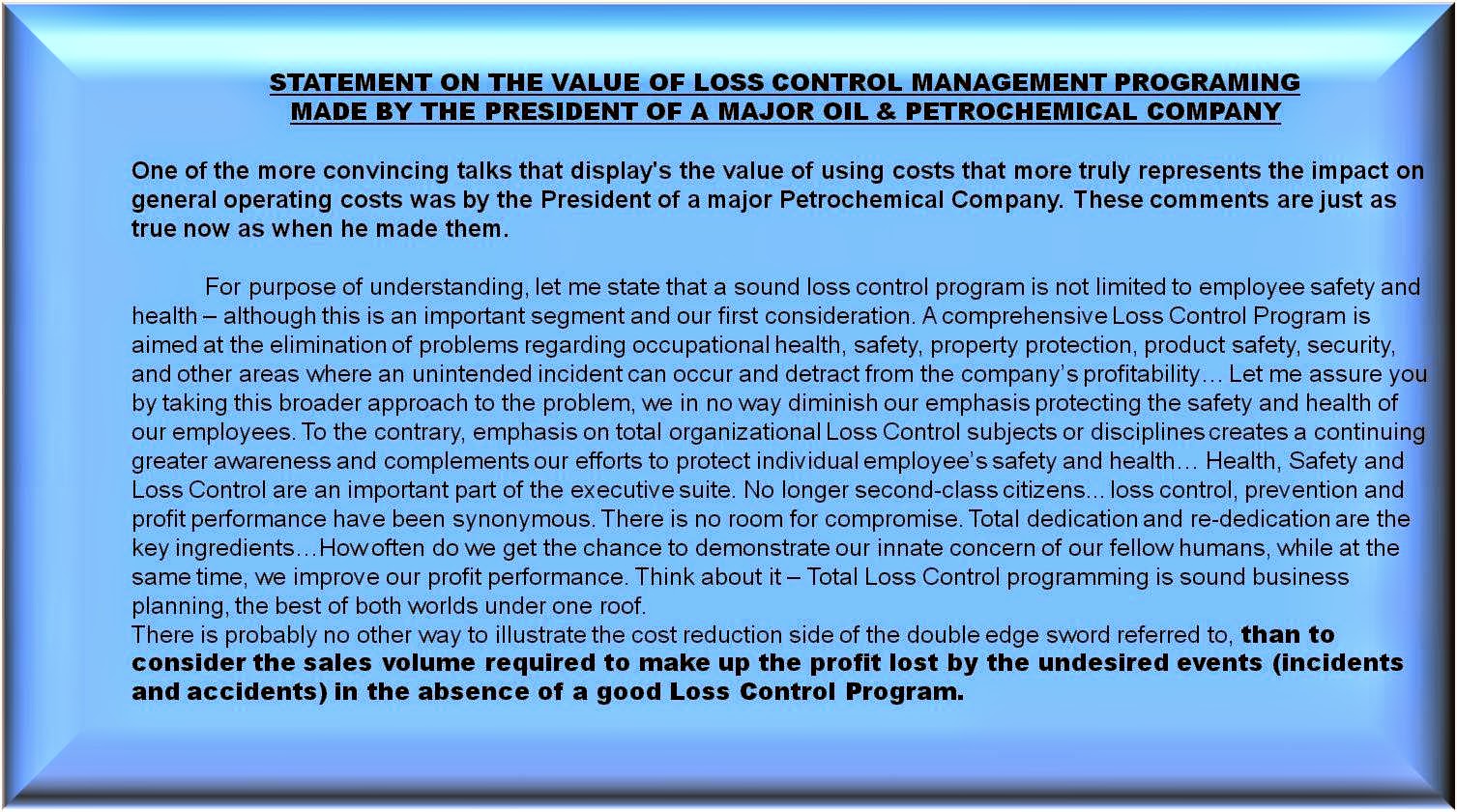 GLOBAL LOSS CONTROL'S BLOG 484-239-4436 Virtual and Onsite Consulting ...