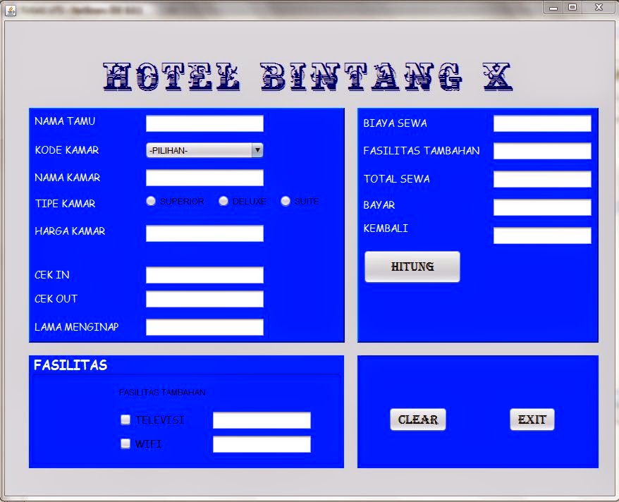 Pemrograman Aplikasi Registrasi Hotel menggunakan Java NetBeans