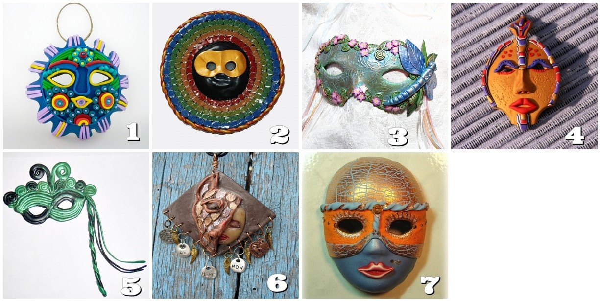 Polymer Clay Artists Guild of Etsy (PCAGOE): October Challenge: Masks