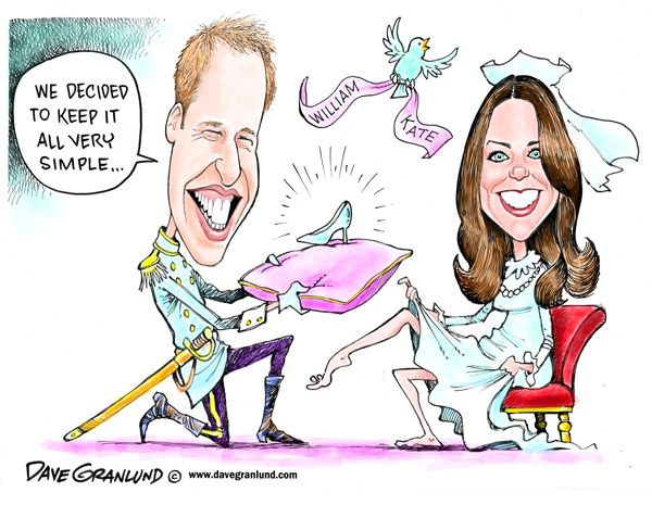 All About Kate Middleton's: Caricature collection of Kate and William.