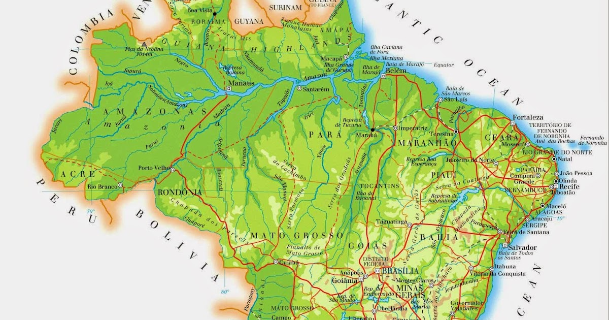 Brasil | Mapas Geográficos do Brasil ~ Enciclopédia Global™