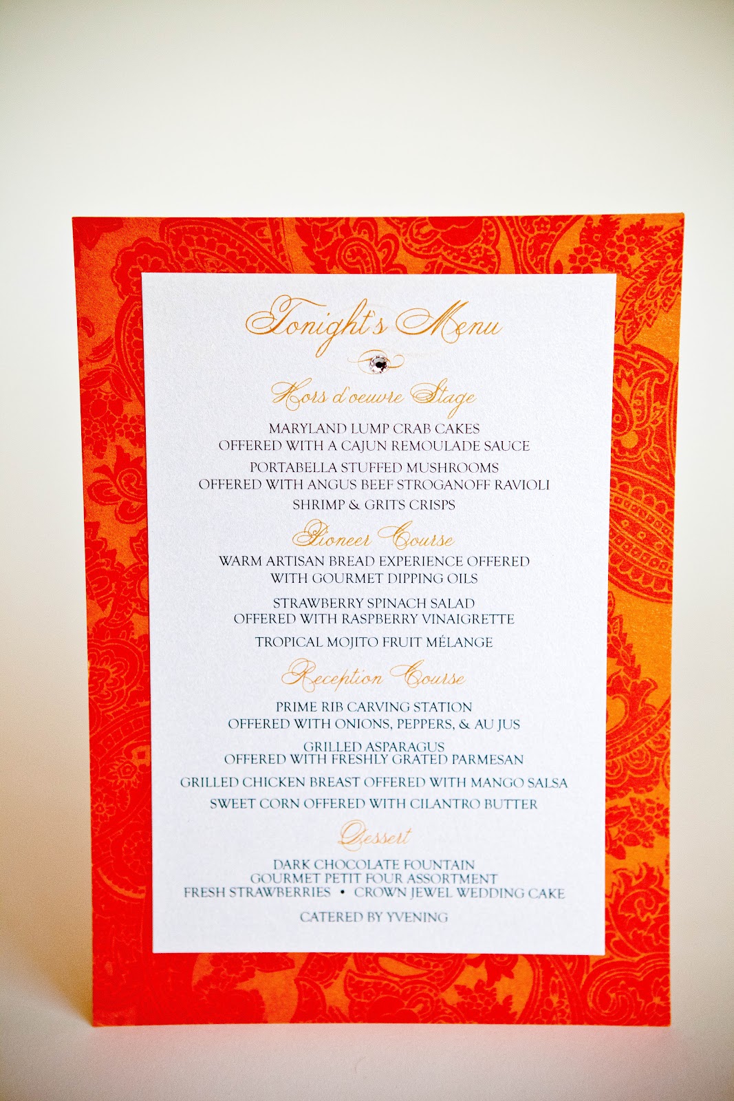 Kindly R.S.V.P. Designs' Blog: Menu Card • Weddings Baltimore • Custom ...
