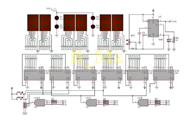 Membuat jam digital 7 segment tanpa program microcontroller - Dicky B_Mz