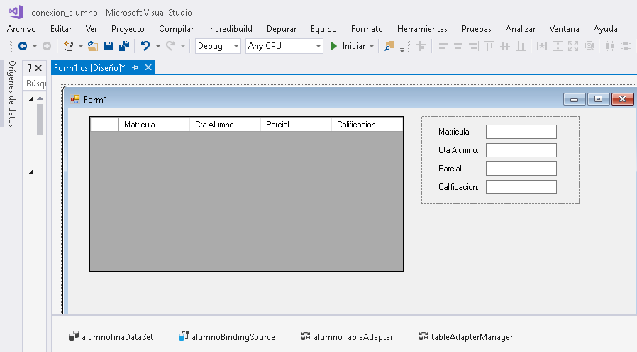 UNIDAD #4 ACCESO A DATOS : PROCEDIMIENTO PRACTICA #1