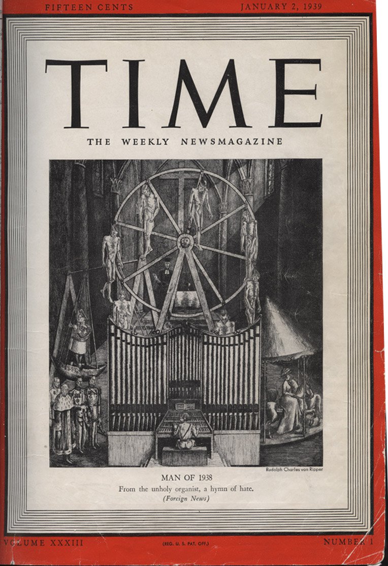 TIME Magazine Cover: Adolf Hitler, Man of the Year - Jan. 2, 1939 ...