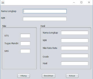 Program Penilaian Siswa Menggunakan Java Netbeans