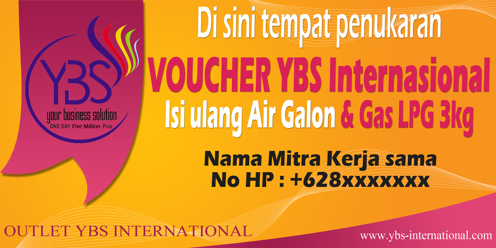 SPANDUK KERJA SAMA AGEN GAS 3 KG DAN AIR GALON ~ MERCHANT YBS