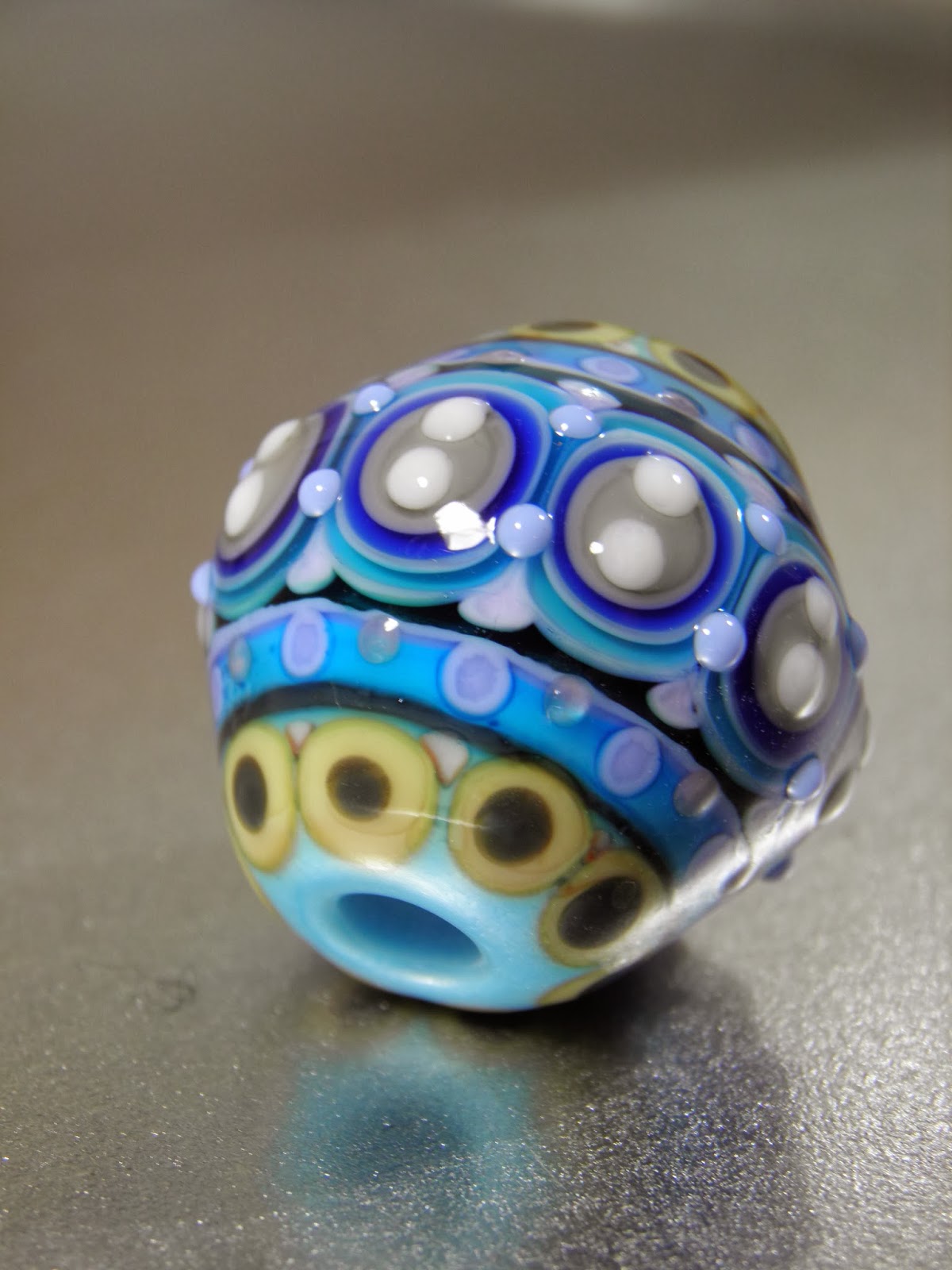 Raspberry Rings: Double Helix Thallo, Effetre Lilac Pastel, Dark Lilac ...