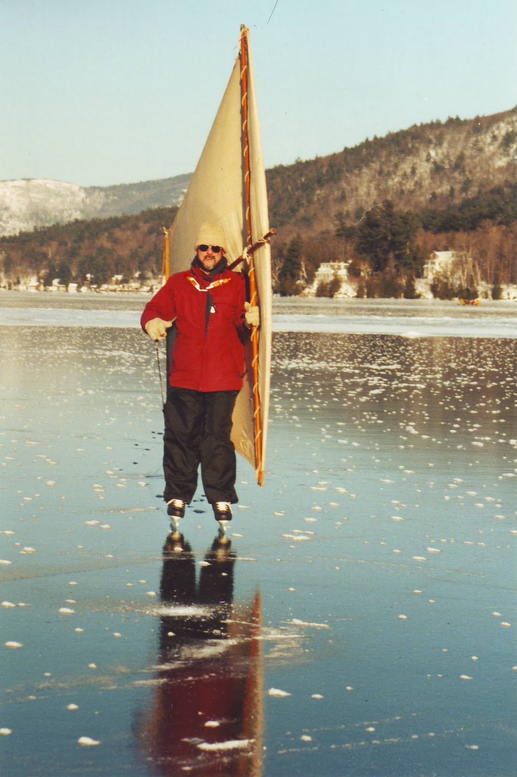 Adirondack Ice: Skate-Sailing - - The Adirondack Almanack