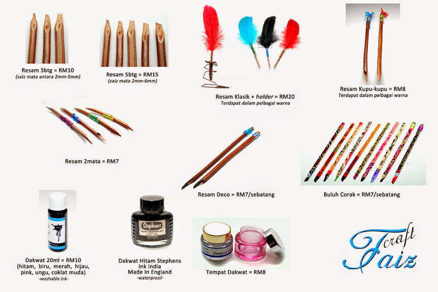 Faiz Craft Calligraphy: PELBAGAI ALATAN PENULISAN KHAT