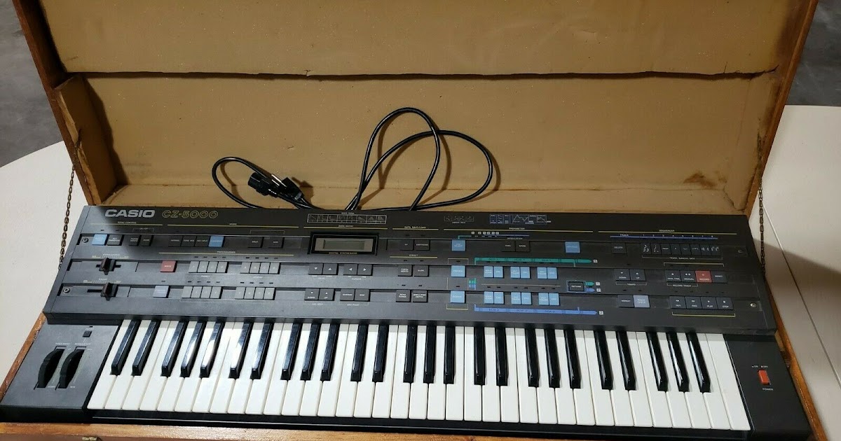 MATRIXSYNTH: Vintage Casio CZ-5000 Phase Distortion Digital Synthesizer SN 301118 w/ Custom Case