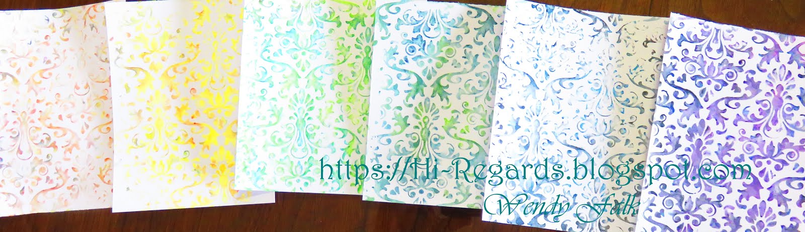 "Hi" Notes: Mono~Printing from Embossing Folders