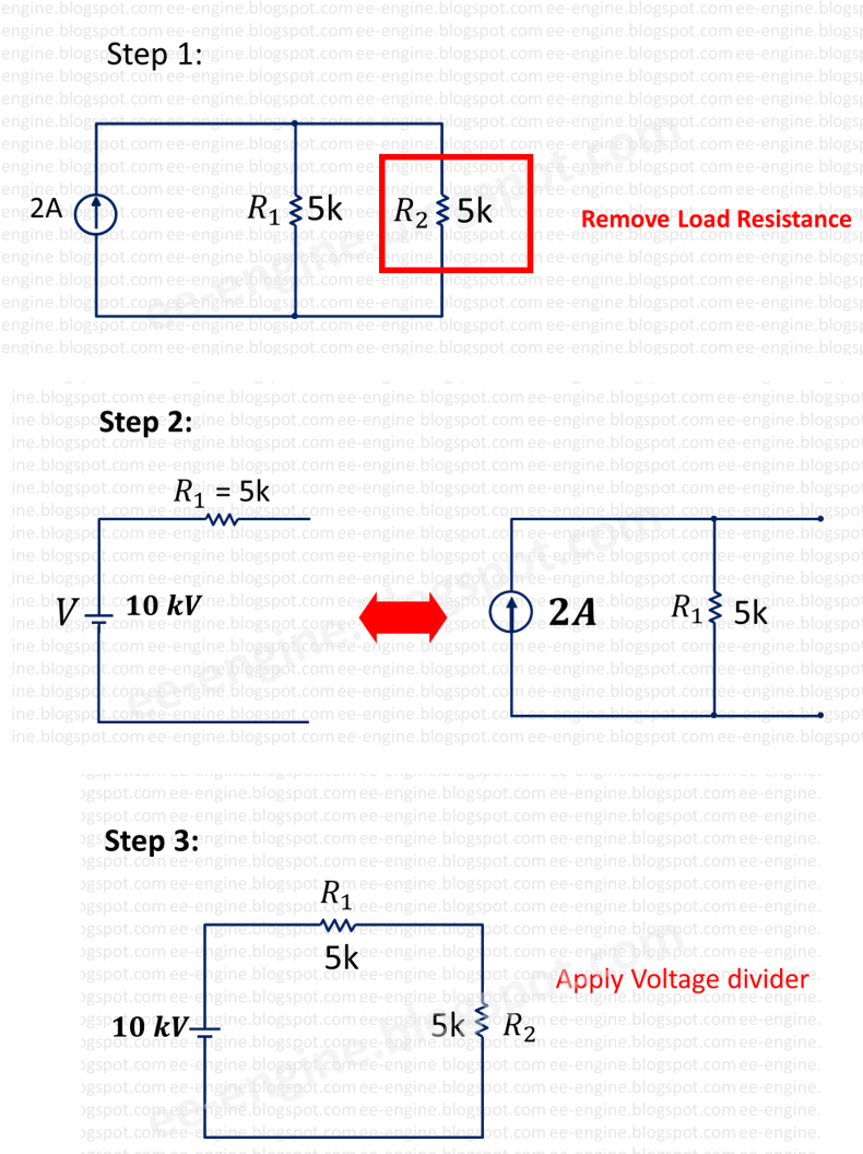 3 Steps to Perform Source Transformation when Current Source and ...