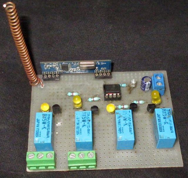 Control 4 channel Relay Board by using Low Cost Radio frequency modules ...