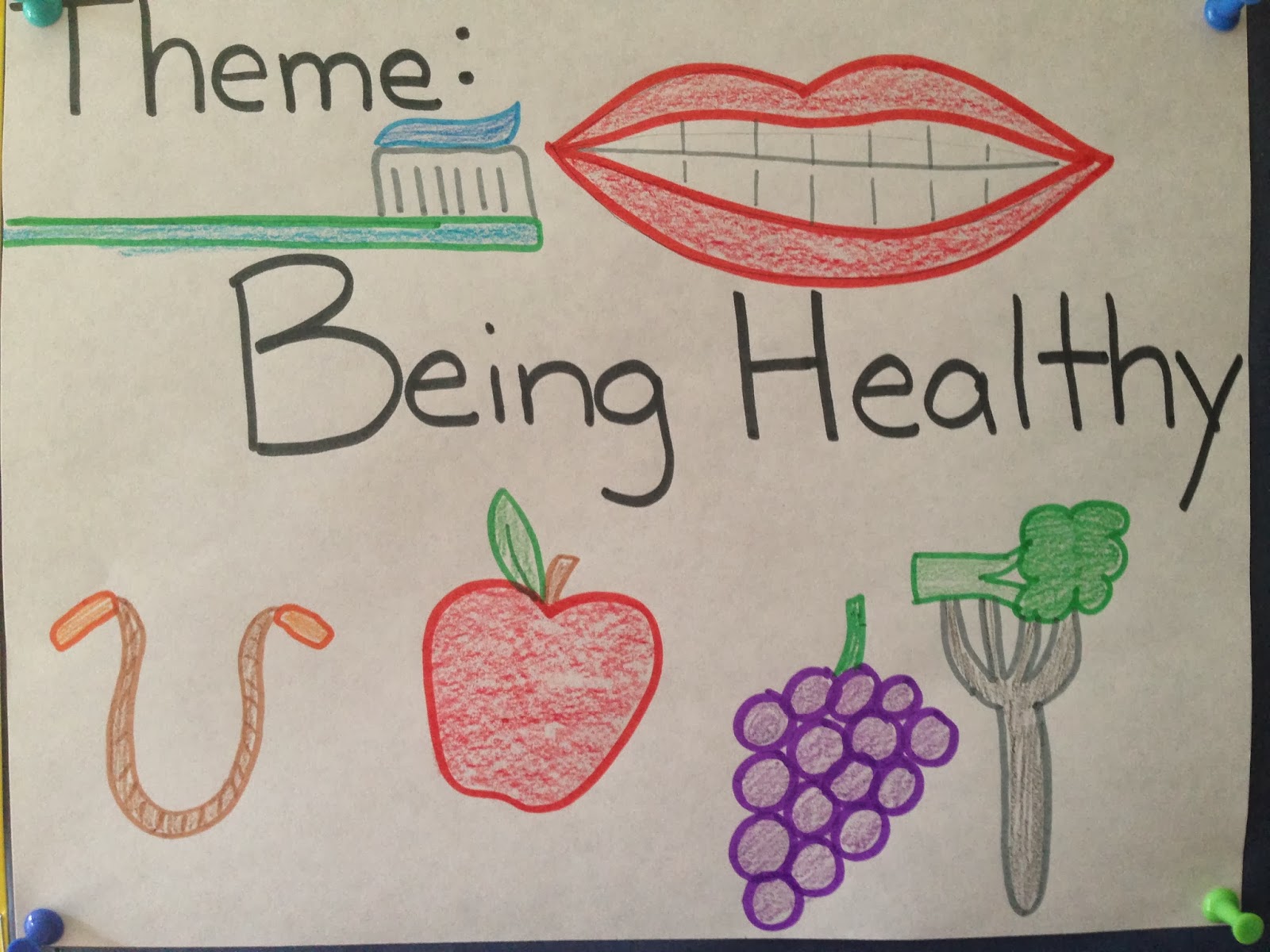 Keep Calm and Teach On: Being Healthy (D, 1, Rectangle)