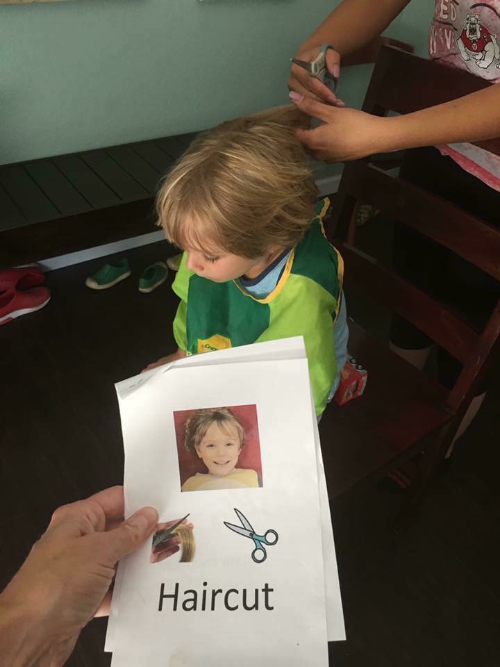 life with greyson + parker: successful hair cuts and autism