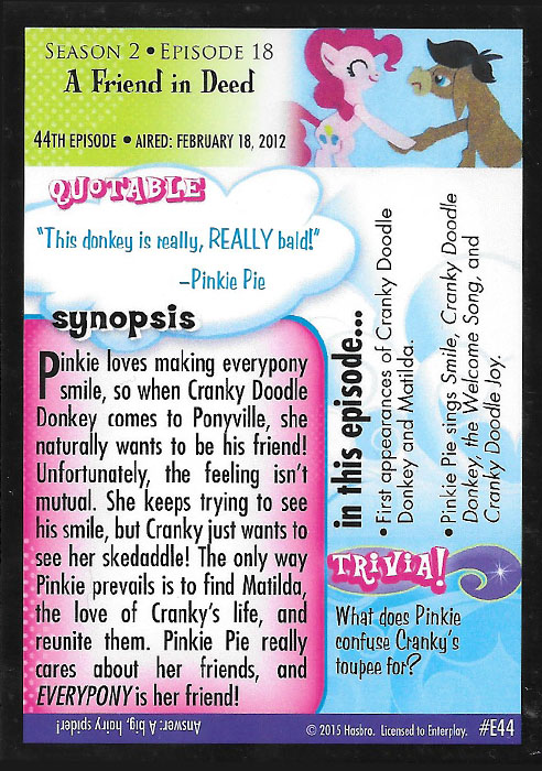 My Little Pony A Friend in Deed Series 3 Trading Card | MLP Merch