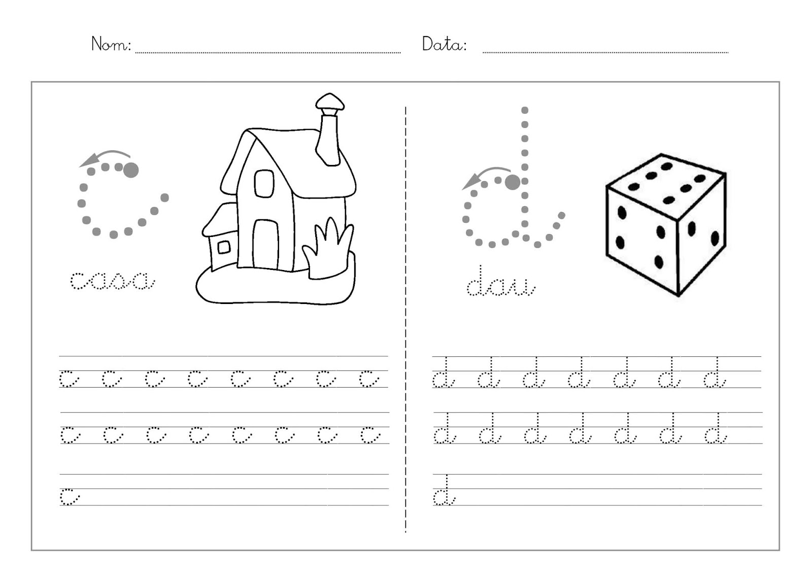 Caligrafia ABC. - Atividades de Caligrafia