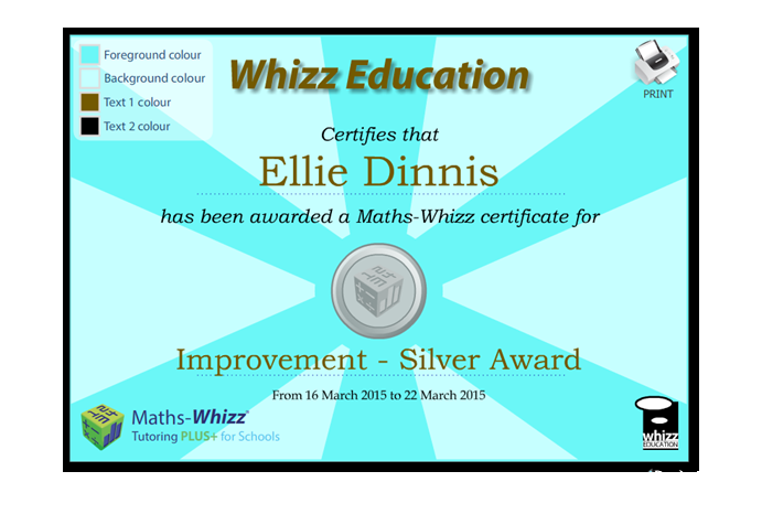 Room 9: Maths Whizz - Most Improved pupils