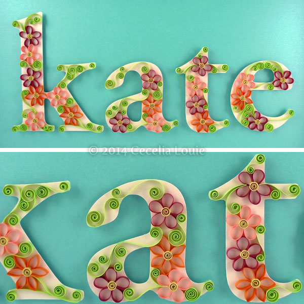 Welcome to Paper Zen ~ Cecelia Louie: Lark Book: Quilled Name ...