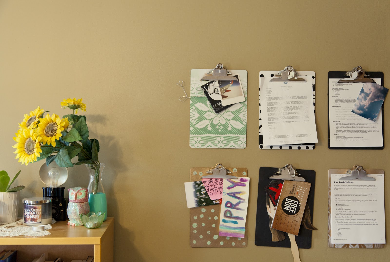 Alison Blunk Photography: Clipboard Art & Display || DIY 2013