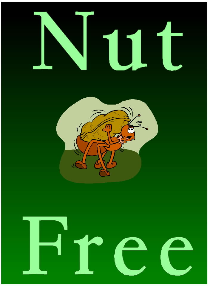 Free Posters and Signs: Nut Free