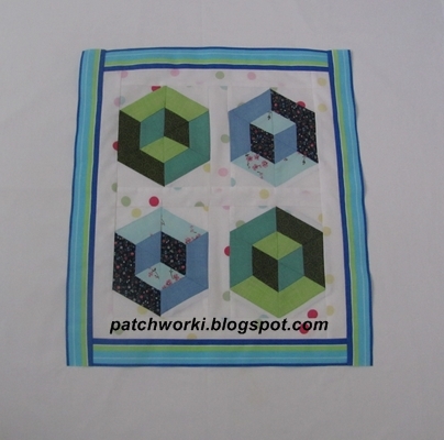 Patchworkowe wariacje: Patchwork 3D – Honeycomb Waffle - tutorial