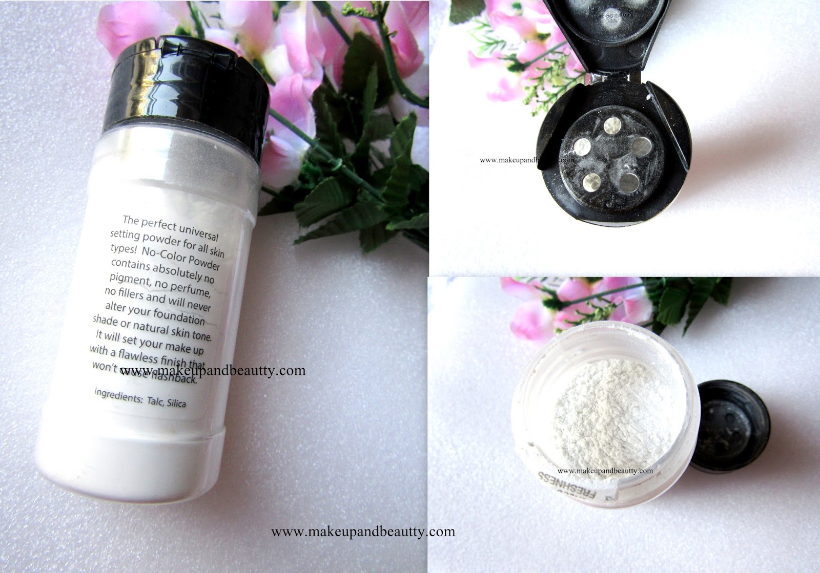 Makeup and beauty !!!: REVIEW II SWATCHES II DEMO OF RCMA NO COLOR POWDER