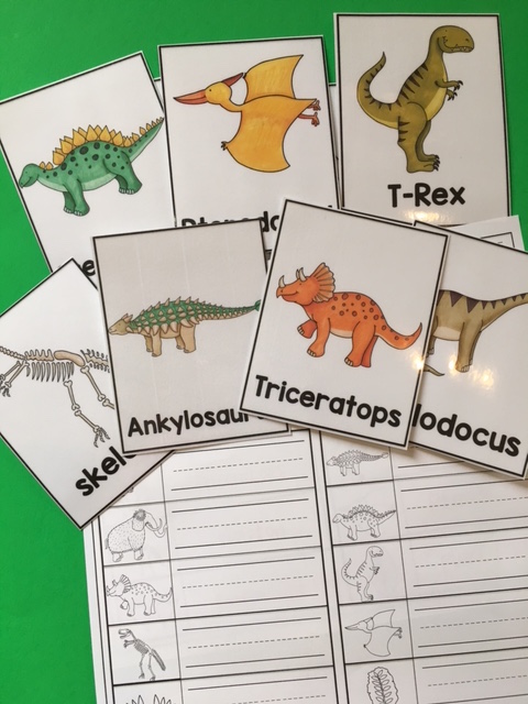 Dinosaur Write the Room ~ Preschool Printables