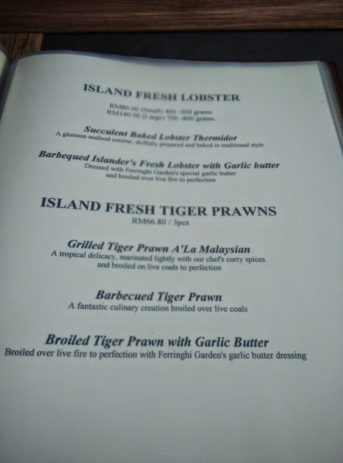 Our Journey : Penang Batu Ferringhi - Ferringhi Garden Restaurant