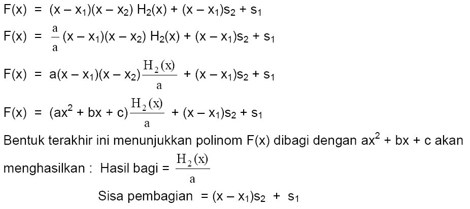 Operasi Pembagian Pada Polinomial - Materi Lengkap Matematika